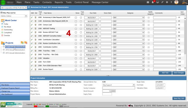Work Center Dashboard